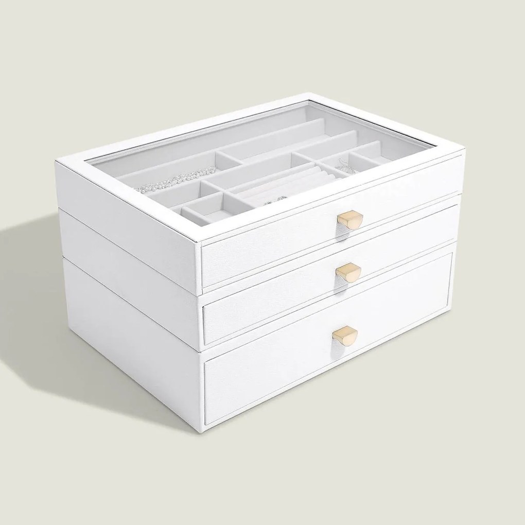 Stackers, Šperkovnice se šuplíky 3 v 1 White Supersize Drawers | bílá 75916