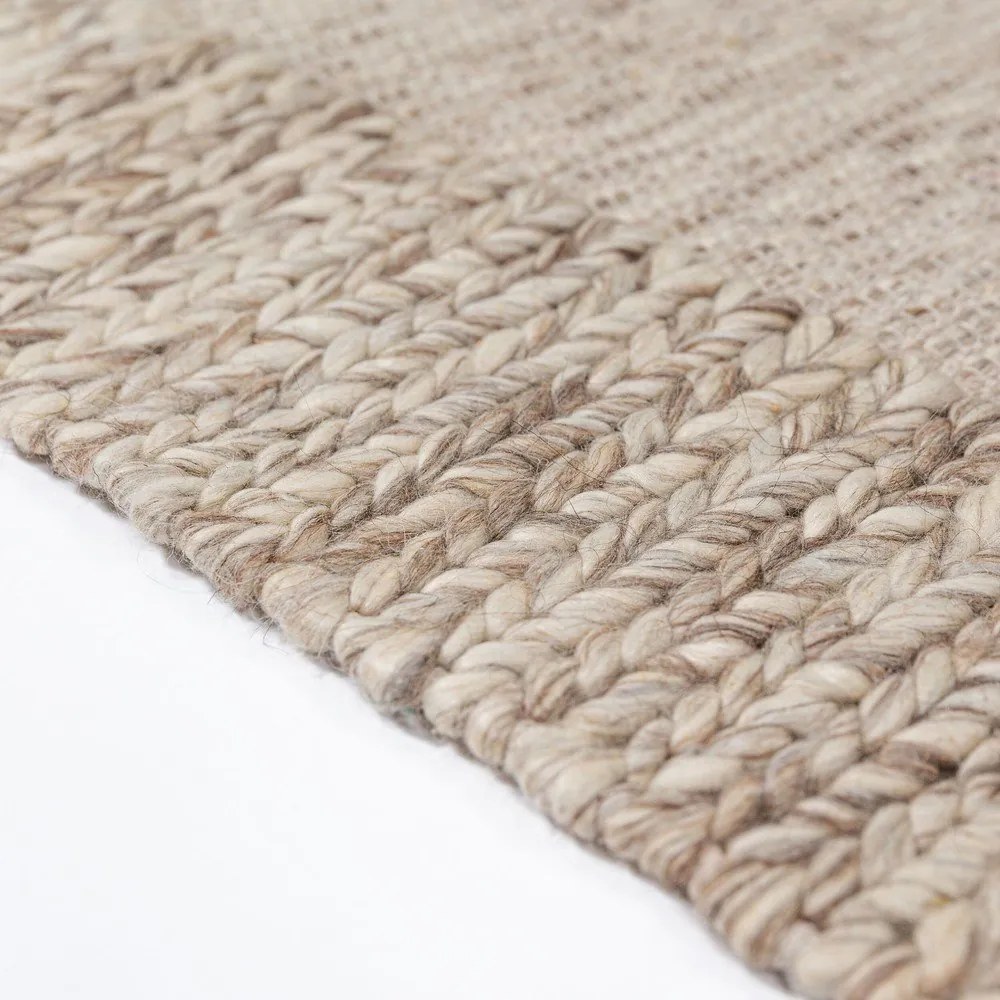 Ručně tkaný koberec s příměsí vlny v přírodní barvě 200x290 cm Rue – Flair Rugs