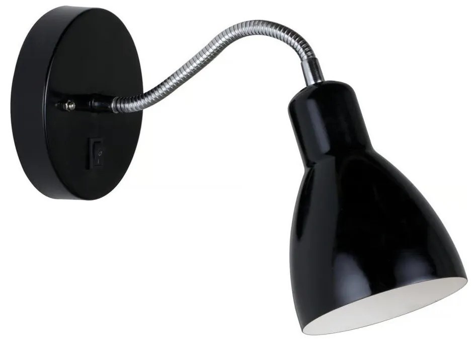 Nordlux - Nástěnná lampa CYCLONE 1xE14/15W/230V černá 2512741003
