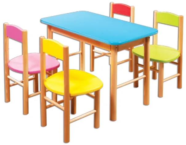 Drewmax Dětský barevný stoleček AD252 modrá