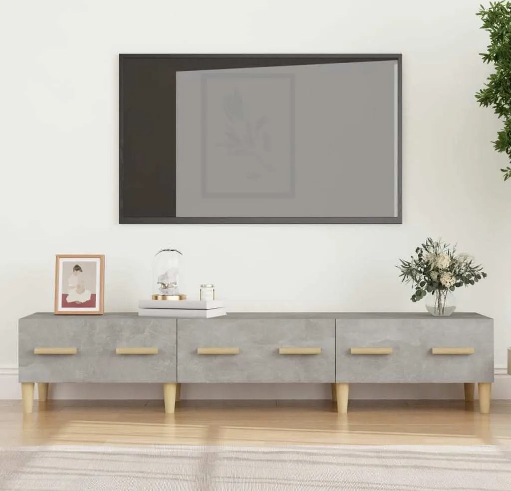 vidaXL TV skříňka 150 x 34,5 x 30 cm kompozitní dřevo [817508] Barva: bílá s vysokým leskem