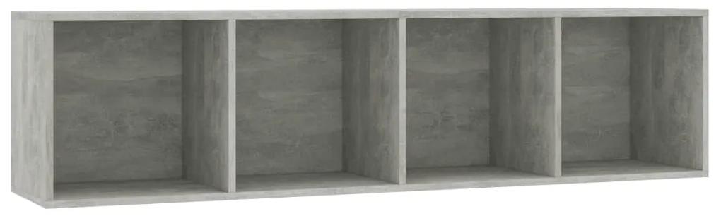 vidaXL Knihovna/TV skříňka betonově šedá 143 x 30 x 36 cm