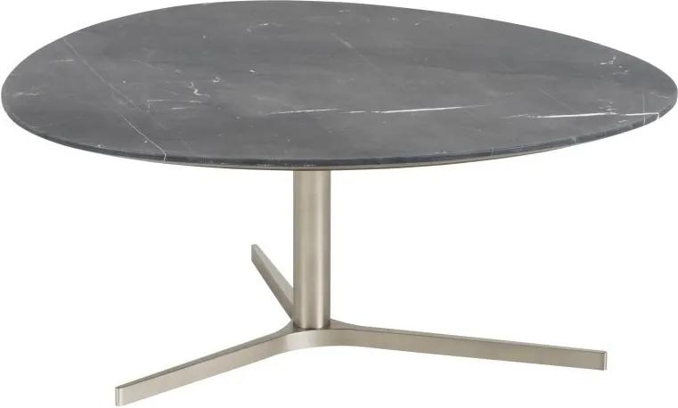 Konferenční stolek Torry 103 cm, mramor, černá