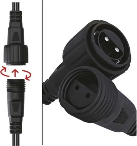 Propojovací vánoční řetěz bez zdroje EMOS Connecting D2CW02 ZY2157 50LED krápníky 3m teplá bílá