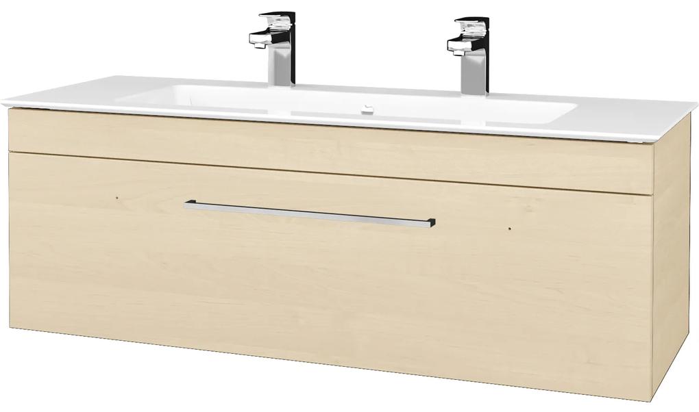 Dřevojas Koupelnová skříň ASTON SZZ 120 Varianta: N01 Bílá lesk / Úchytka T06 / D01 Beton