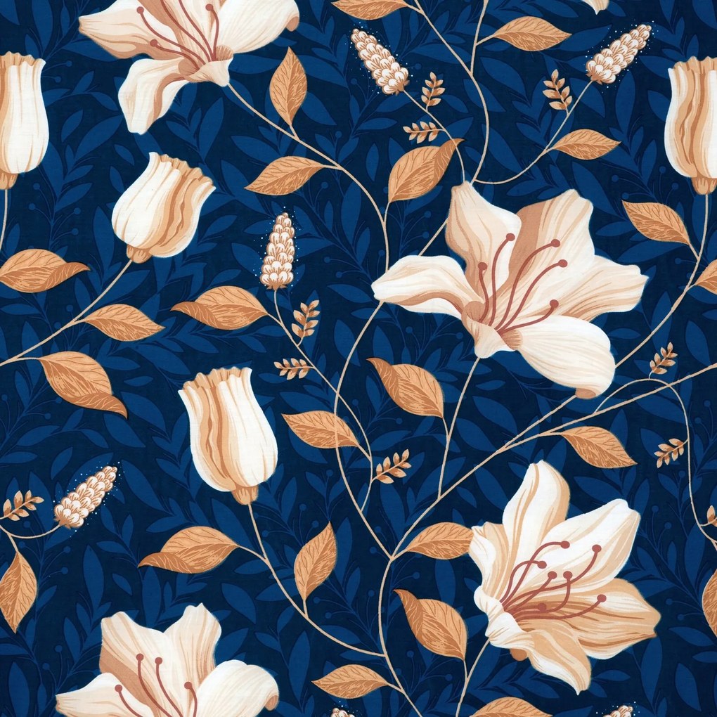 SATÉNOVÉ POVLEČENÍ NIKA48 200X220 CM, 2 KS 70X80 CM KVĚTY