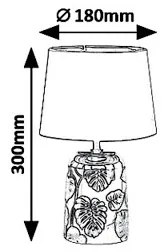 Rabalux 4549 - Stolní lampa SONAL 1xE14/40W/230V