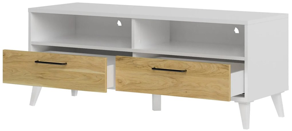 Televizní stolek Barris 24 120 cm ořech americký/bílý