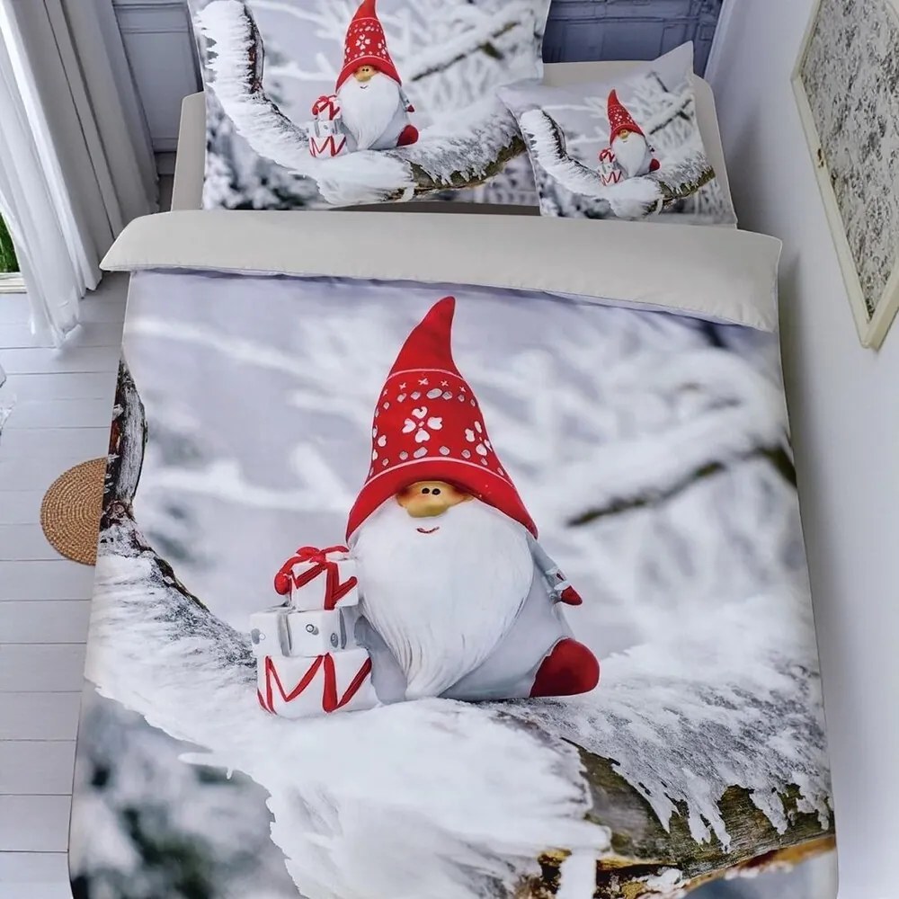 Povlečení DEPPA RED GNOM 3-dílná souprava 140x200 cm