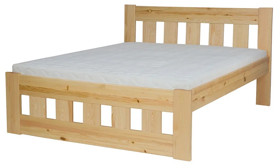 ImportWorld Dřevěná postel ET119, masiv, 90x200cm (Barva dřeva: Olše)