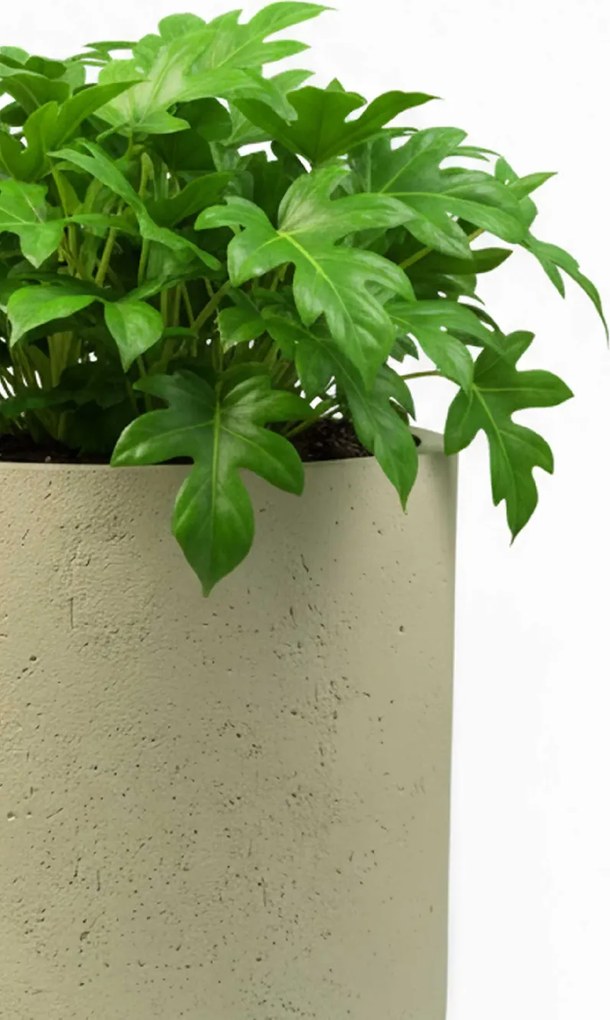 Kulatý květináč CHICO, sklolaminát, průměr 50 x výška 60 cm, krémový