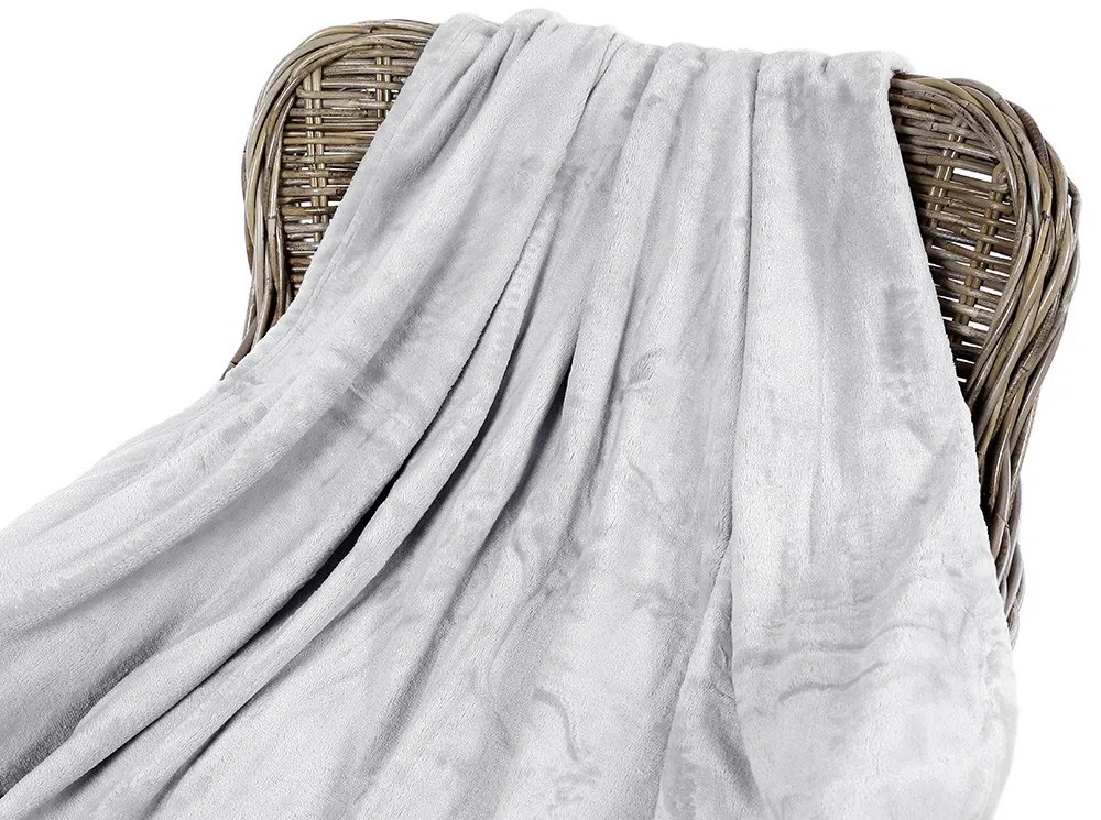 Goldea kvalitní deka z mikrovlákna světle šedá 150 x 200 cm