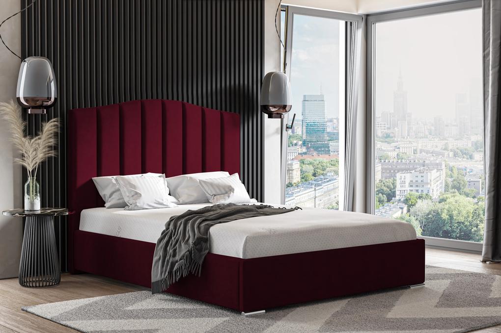 Eka Čalouněná postel MARGOT - Kronos 180x200 cm Barva látky: Olivová (17), Úložný prostor: S dřevěným rámem úložného prostoru