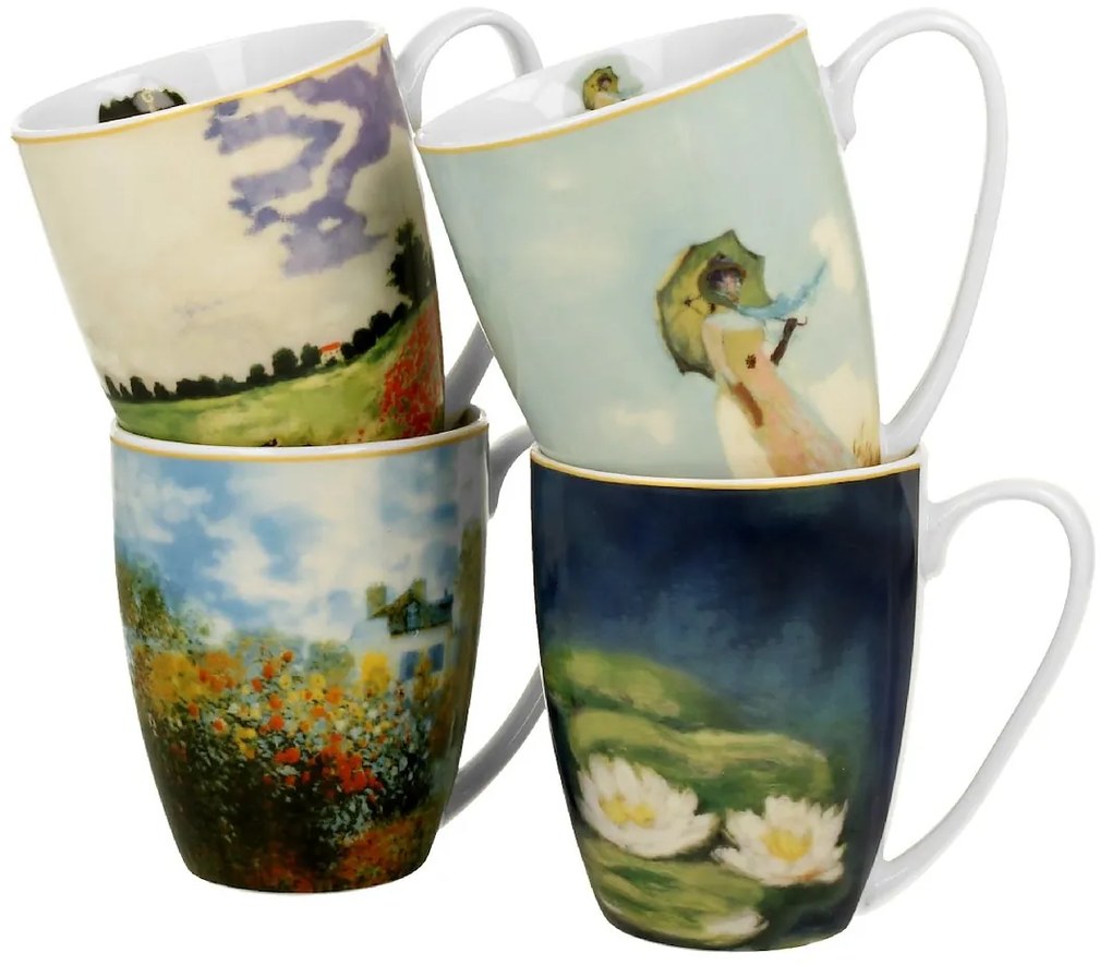 Porcelánový hrnek Monet 350 ml sada 4ks