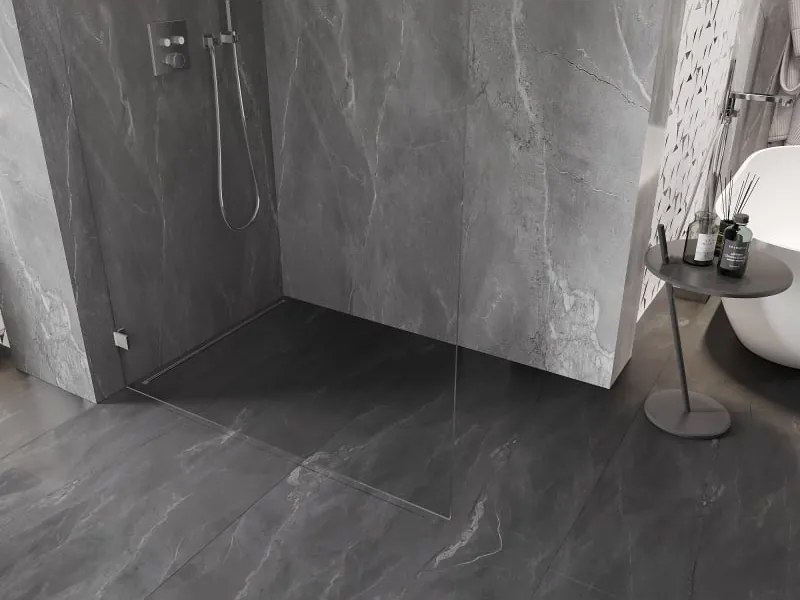 Mexen Lunar sprchová zástěna Walk-in levá 130 x 200 cm, transparentní 8 mm, chrom - 830-130-000-01-00-L