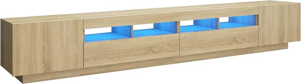 TV skříňka s LED osvětlením dub sonoma 260 x 35 x 40 cm 3081918