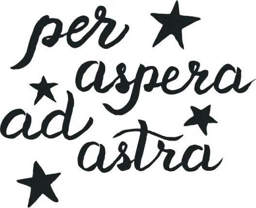 Samolepka Per aspera ad astra