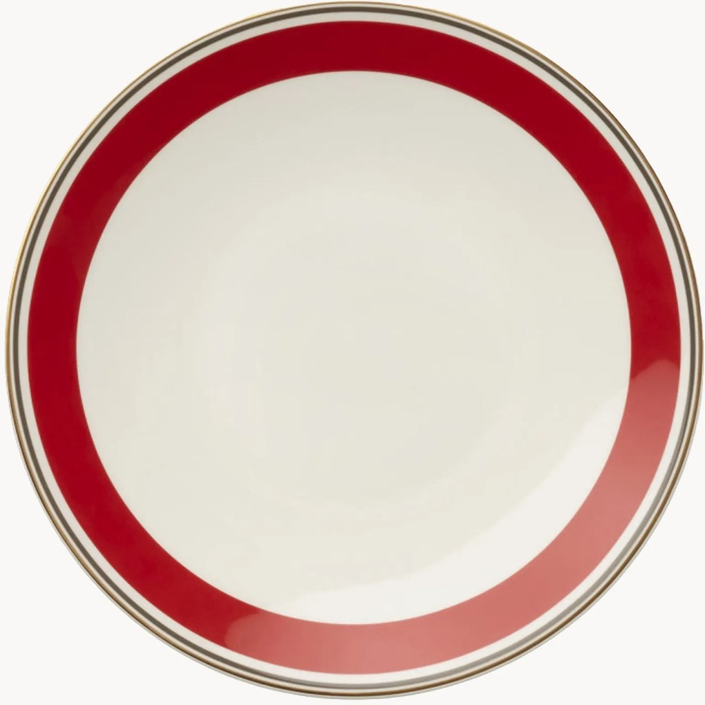 Sada dezertních talířů z kostního porcelánu Capri, 6 dílů