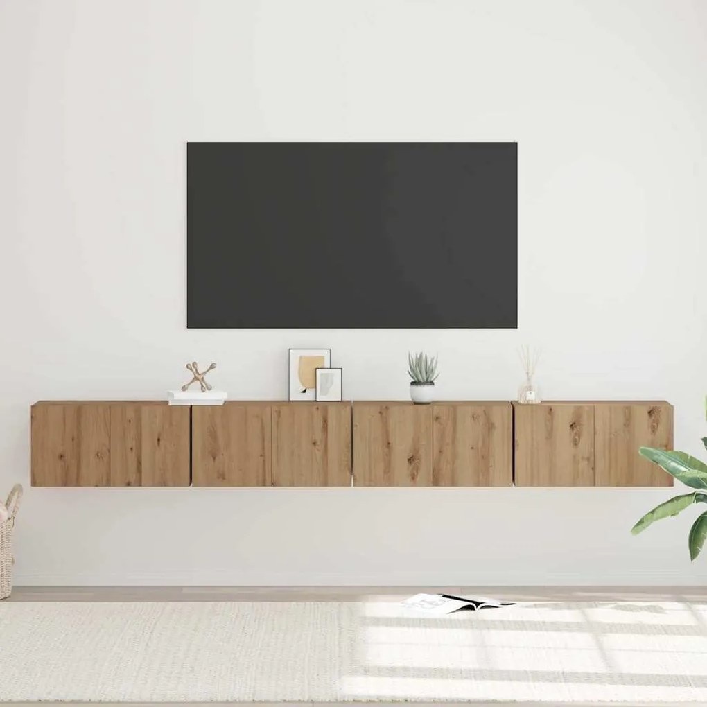 Sestava TV skříněk 4 ks Artisanový dub Kompozitní dřevo 3393572