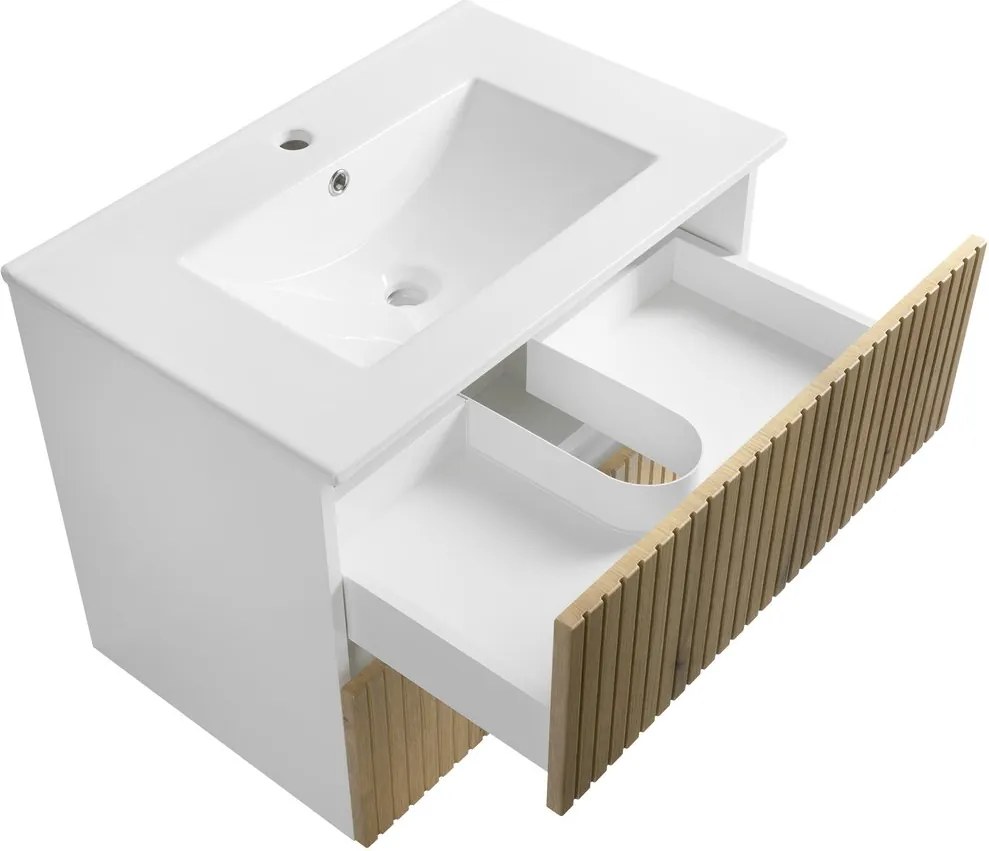 Aqualine Aqualine, PANEDA STRIP umyvadlová skříňka 69,5x55x45,2cm, dub emporio, PN370