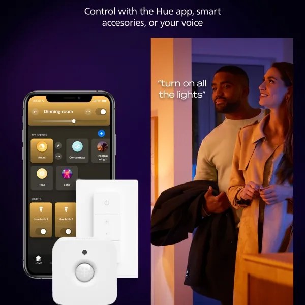 Philips - LED Stmív. stropní svítidlo Hue AURELLE LED/21W/230V pr. 39,5 cm bílá