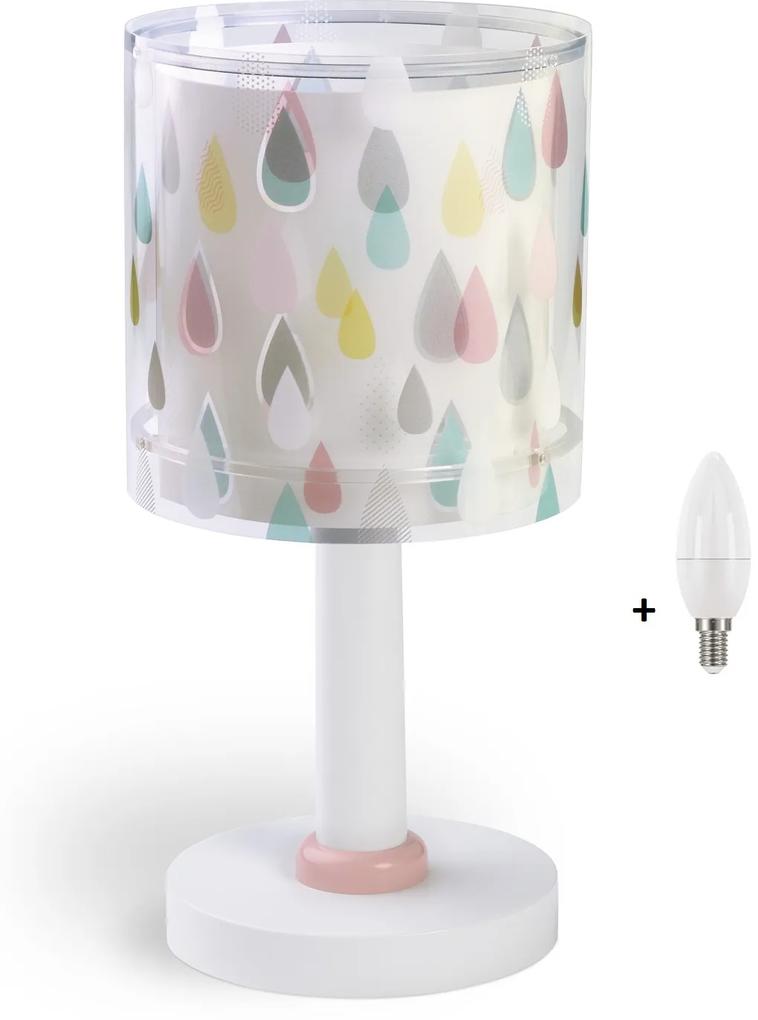 Dalber 41431 COLOR RAIN - Dětská stolní lampička pro holčičky + Dárek LED žárovka