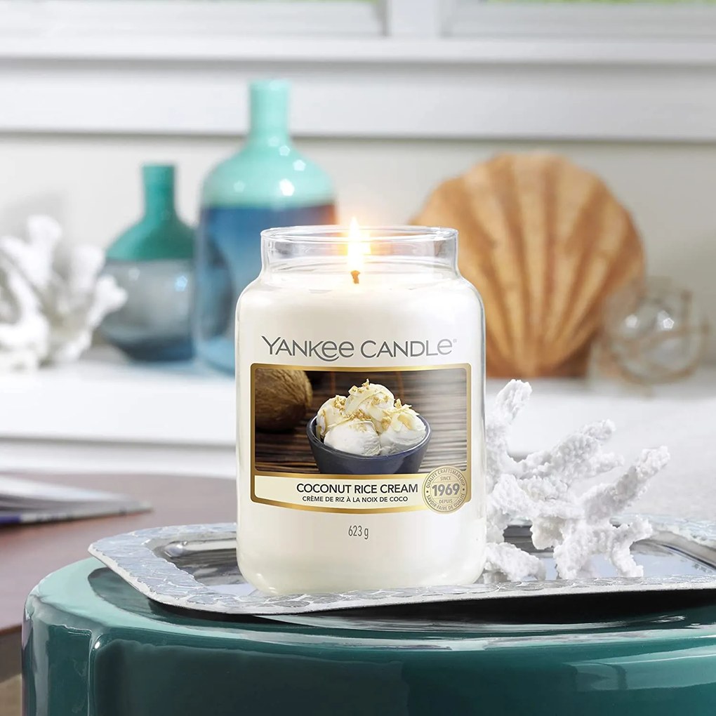 Yankee Candle vonná svíčka Classic ve skle velká Coconut Rice Cream 623 g