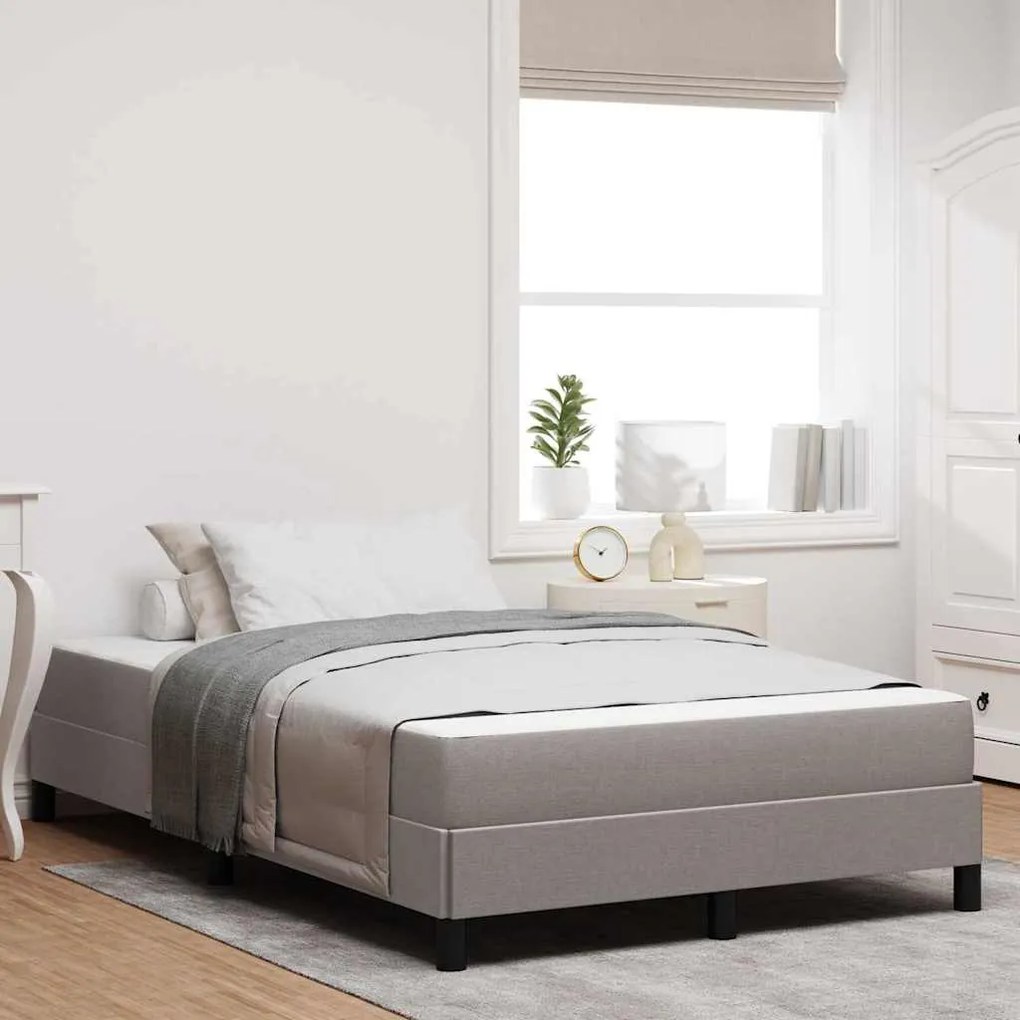 Postel s boxspringem Taupe 120 x 200 cm textil 3398483