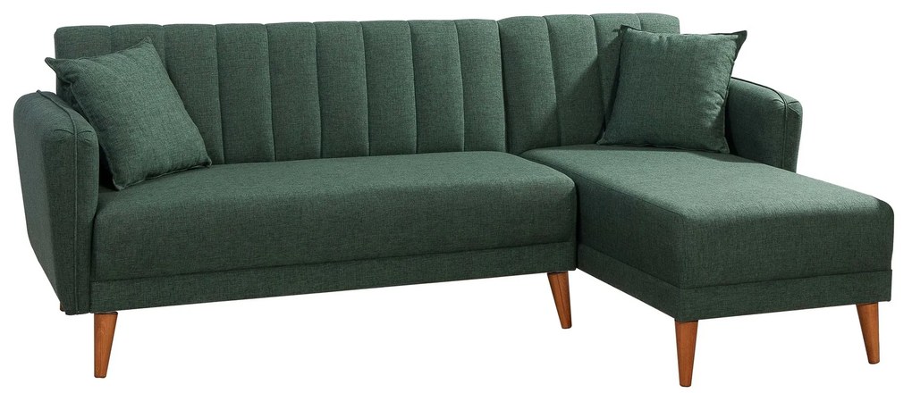 Atelier del Sofa Rohová sedací souprava Aqua Corner Right - Dark Green, Tmavá Zelená