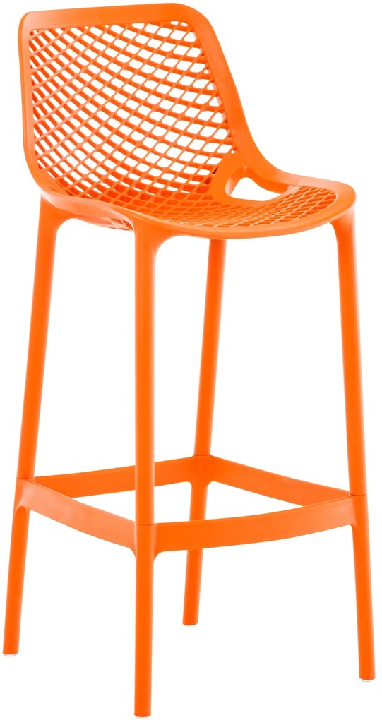 Plastová barová židle DS10778434 - Oranžová