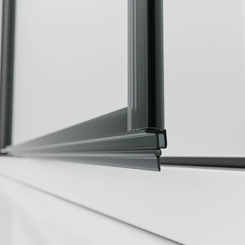 BETA COMBI BLACK 100x80 Clear Obdélníkový sprchový kout bez vaničky