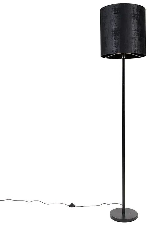 Moderní stojací lampa černé odstín černé 40 cm - Simplo