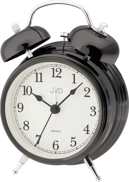 JVD Stříbrný ručkový budík se zvonky JVD SRP2217.4
