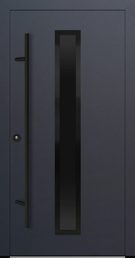 FM Turen - Feldmann & Mayer Vchodové dveře s ocelovým opláštěním FM Turen model DS21 blackline Orientace dveří: Levé, otevírání dovnitř, Dekor: Antracit, Standardní rozměr dveří včetně rámu: 98 cm x 208 cm - vnější rozměr rámu