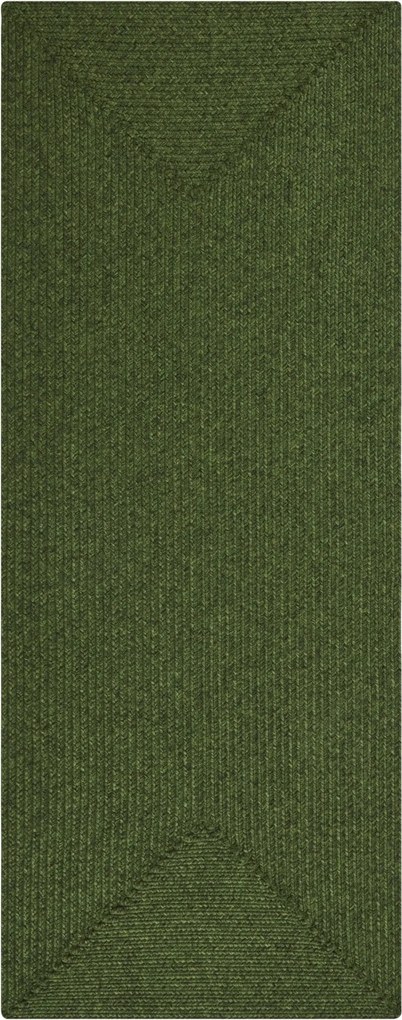 Kusový koberec Braided 105554 Green – na von aj na doma, 80x150, zelená, chodba / predsieň, Hanse Home