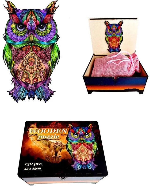 Falixen Puzzle "Královská sova" VELIKOST: A3
