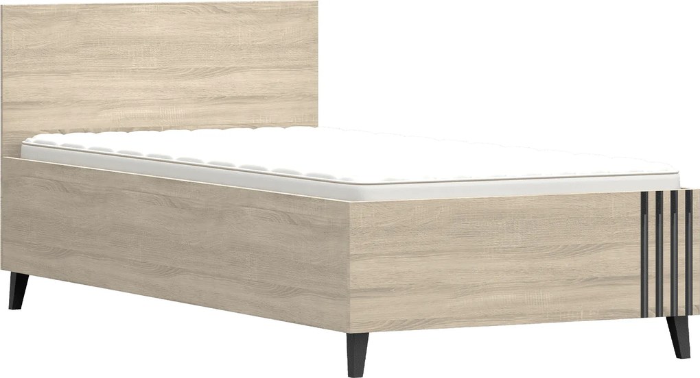 IDZ Postel FOX 90x200 cm 36, Dub Sonoma/Černá