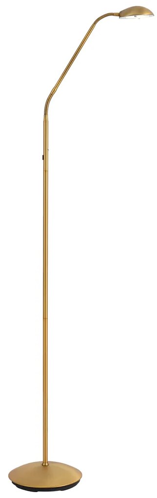 Moderní stojací lampa bronzová vč. LED 3-stupňové stmívatelné dobíjecí - Waldorf