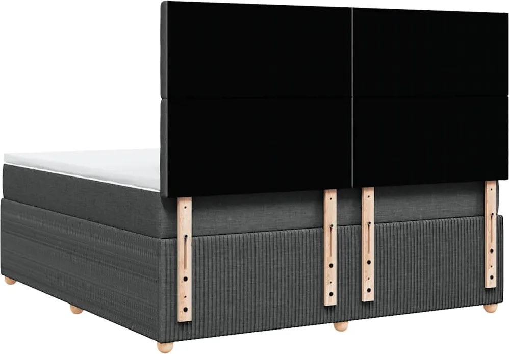 Box spring postel s matrací tmavě šedá 180x200 cm textil 3292150