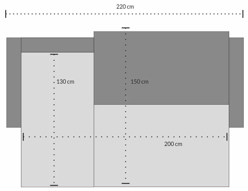 Rohová rozkládací sedačka AIDEN šedá - MONOLITH 92