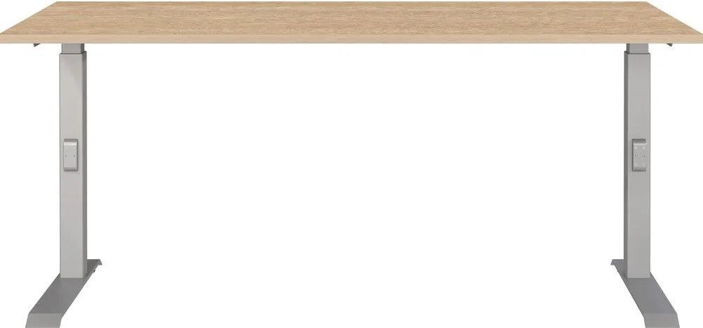 Polohovací pracovní stůl s deskou v dubovém dekoru 80x160 cm Downey – Germania