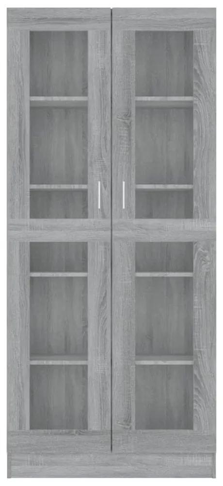 Petromila Vitrína šedá sonoma 82,5 x 30,5 x 185,5 cm kompozitní dřevo