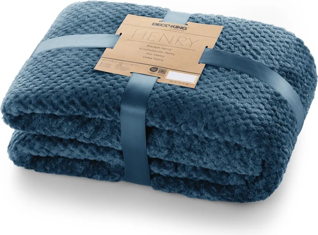 DecoKing Deka z mikrovlákna HENRY 150x200 cm Barva: INDIGO