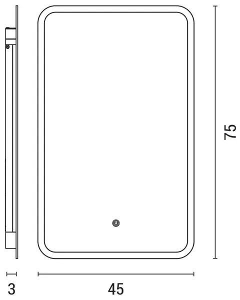 LED Koupelnové podsvícené zrcadlo LED/18W/230V 4000K IP44