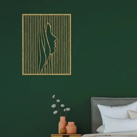 Moderní dřevěná dekorace na zeď – Silueta obličeje | SENTOP PR0474