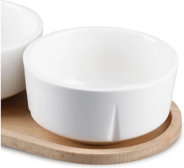 Bílé/v přírodní barvě porcelánové/dřevěné servírovací misky v sadě 3 ks Grand Cru – Rosendahl
