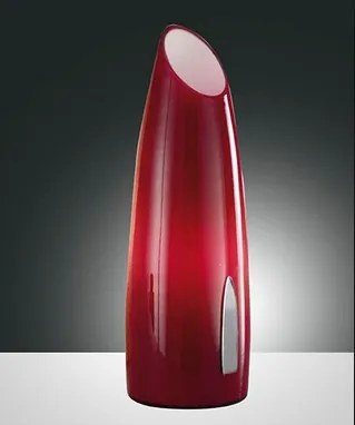Designová lampička Fabas 2696-30-104 červená s dotykovým stmívačem
