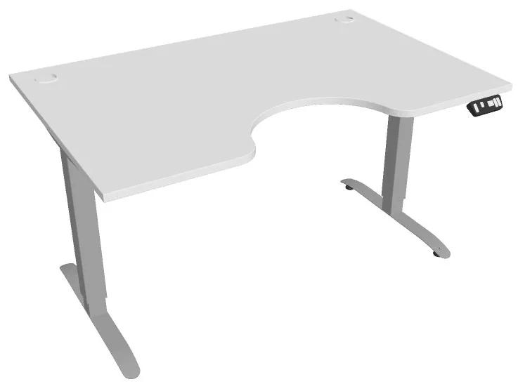 Hobis Motion Elektr. nastavitelný stůl 140x90 s pamětí - HOBIS ERGO MOTION MSE 2M 1400 Dekor stolové desky: bílá, Barva kovové podnože: stříbrná