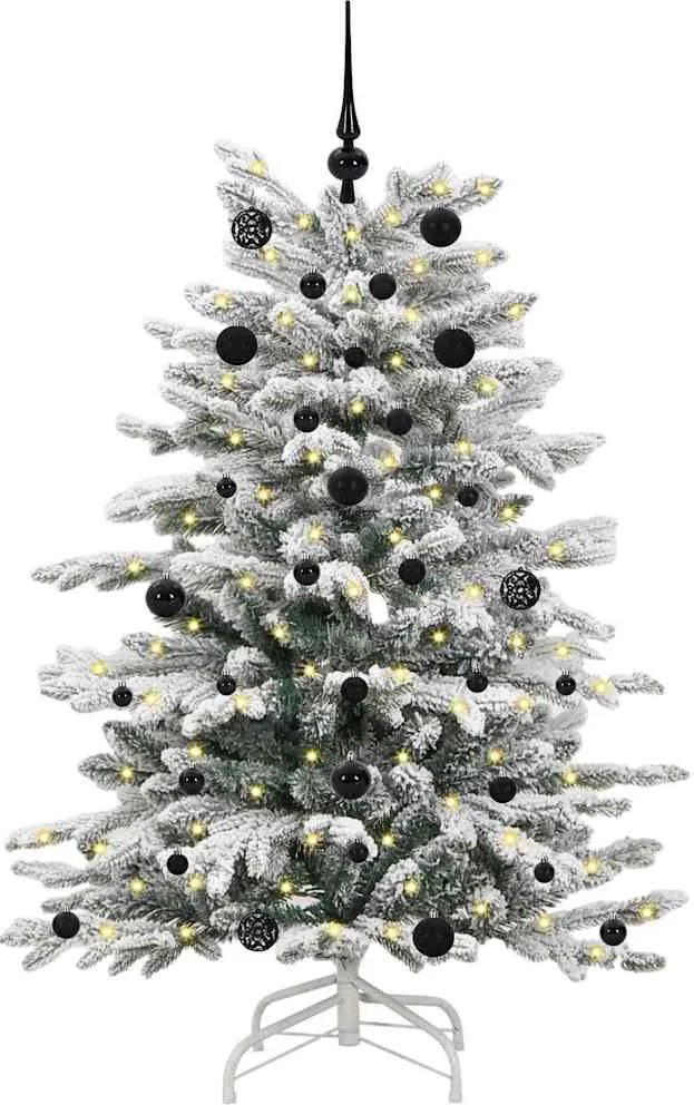 Umělý Skládací Vánoční Strom Bílá 150 cm PE a PVC 3395632