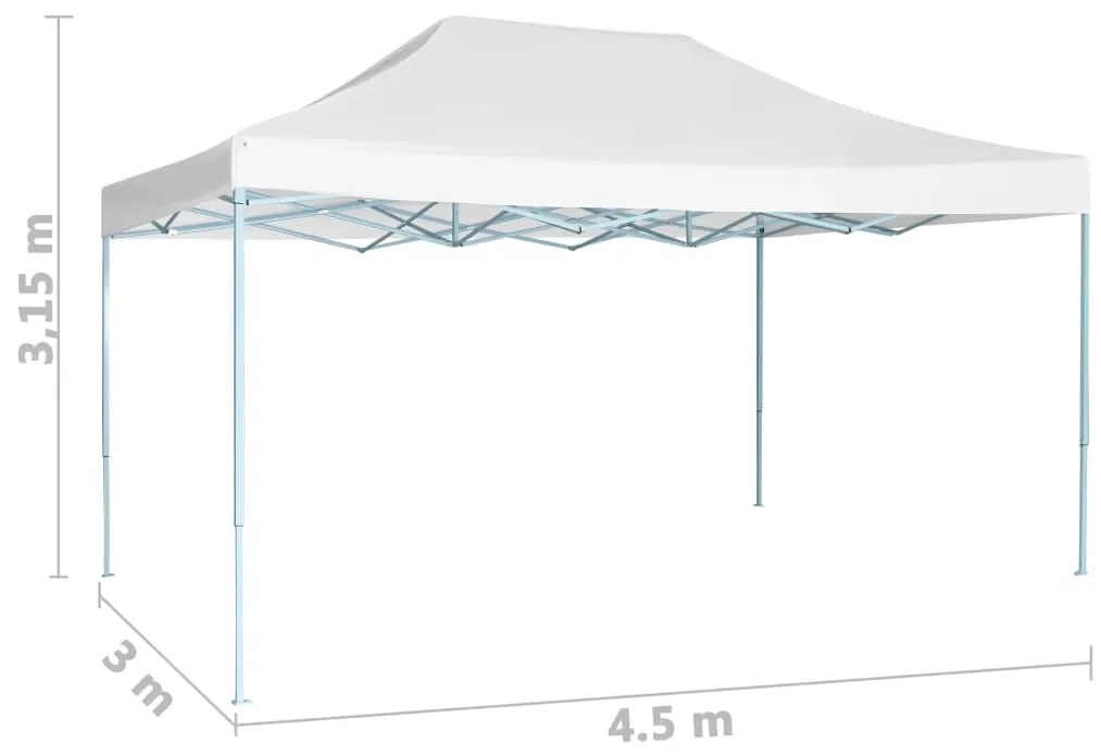 vidaXL Marketos Skládací party stan 3 x 4,5 m bílý
